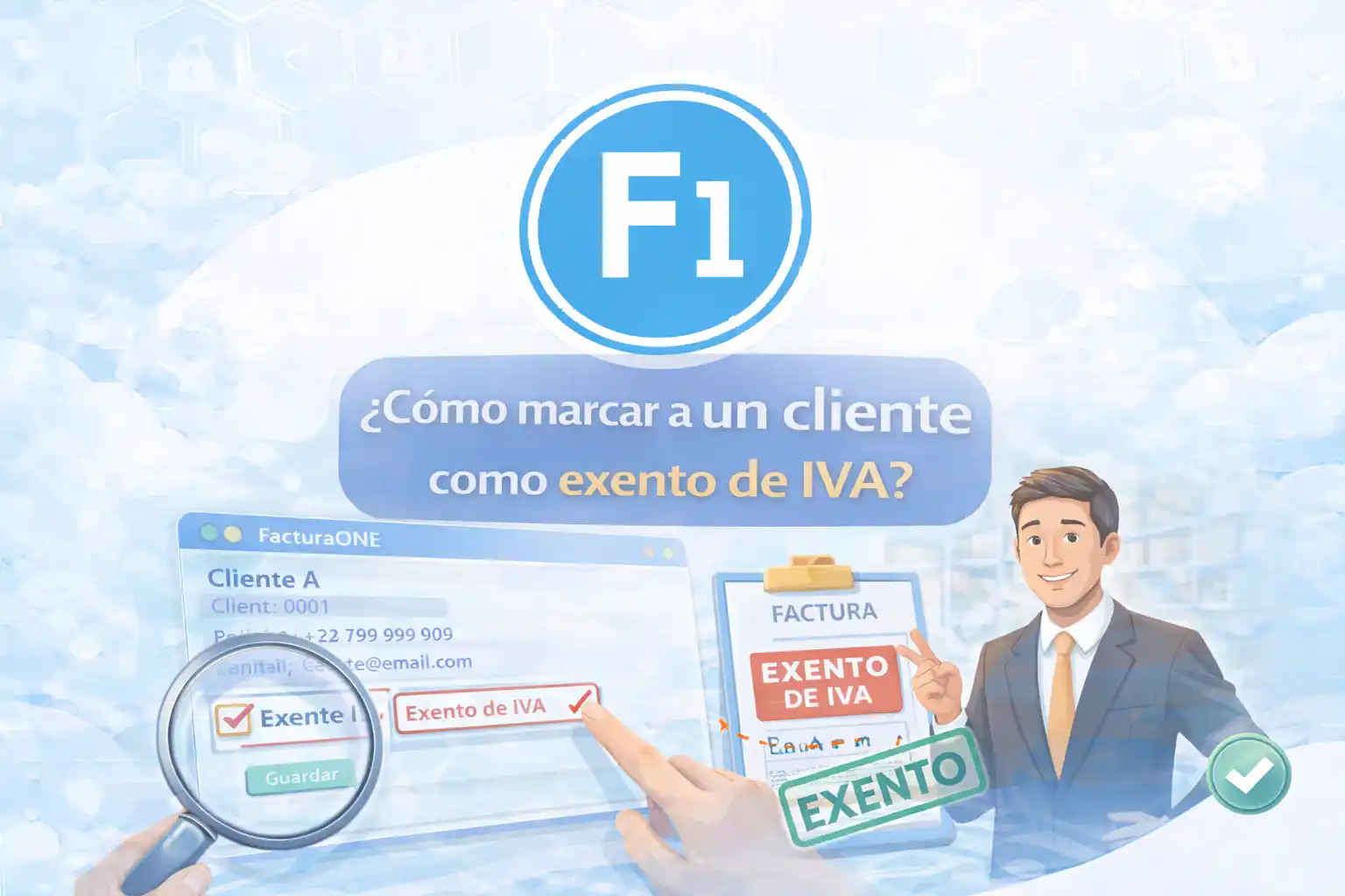 ¿Cómo marcar a un cliente como exento de IVA en FacturaONE?